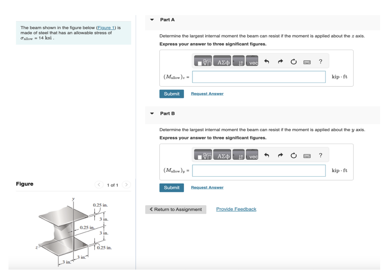 [SOLVED] The beam shown in the figure below ( Figure 1 ) | SolutionInn