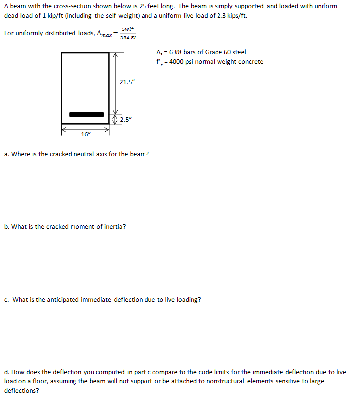 [SOLVED] A beam with the cross - section shown below is 2 | SolutionInn