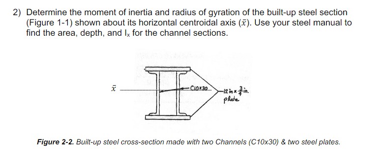 [SOLVED] Determine the moment of inertia and radius of gyration of the ...