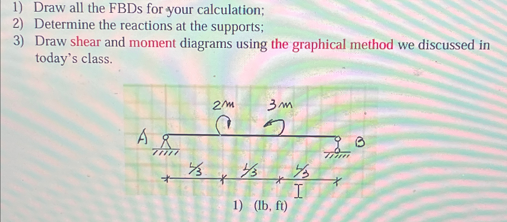 [Solved] Draw all the FBDs for your calculation; Determine the ...