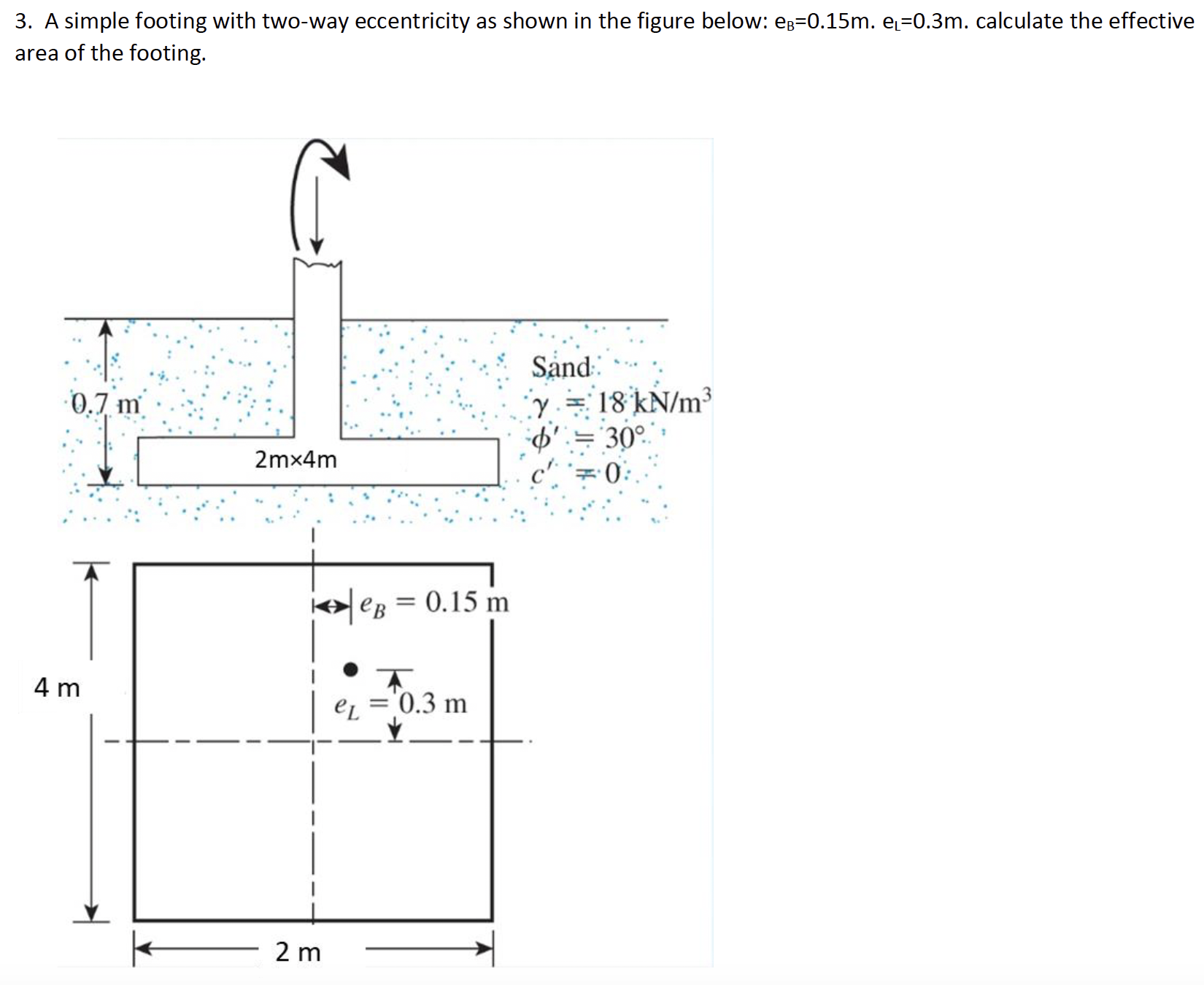 [SOLVED] A simple footing with two - way eccentricity as shown in | SolutionInn
