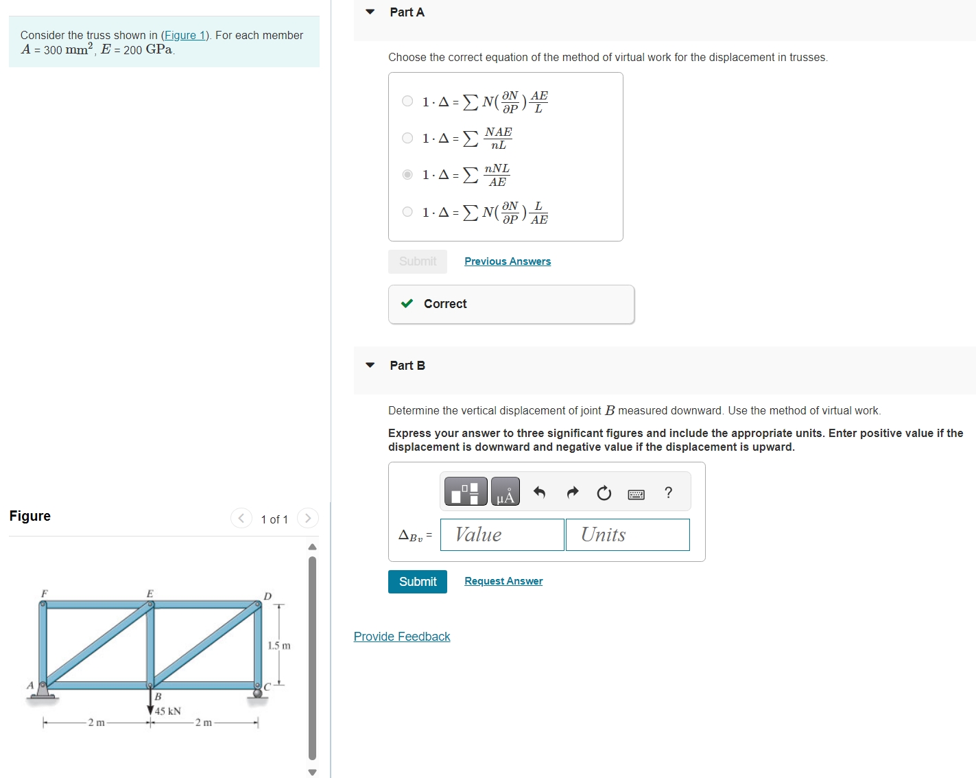 [SOLVED] Part A Consider the truss shown in ( Figure 1 ) | SolutionInn