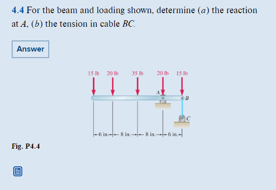 [SOLVED] 4 . 4 For the beam and loading shown, determine ( | SolutionInn