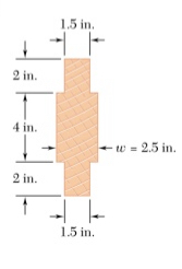[SOLVED] For a timber beam having the cross section shown, determine ...