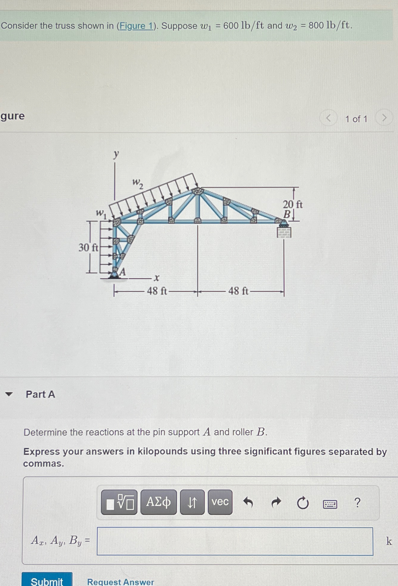 [SOLVED] Consider the truss shown in ( Figure 1 ) . Suppose | SolutionInn