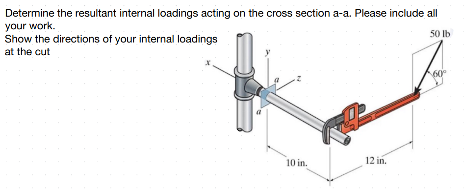 [SOLVED] Determine the resultant internal loadings acting on the cross section a | SolutionInn