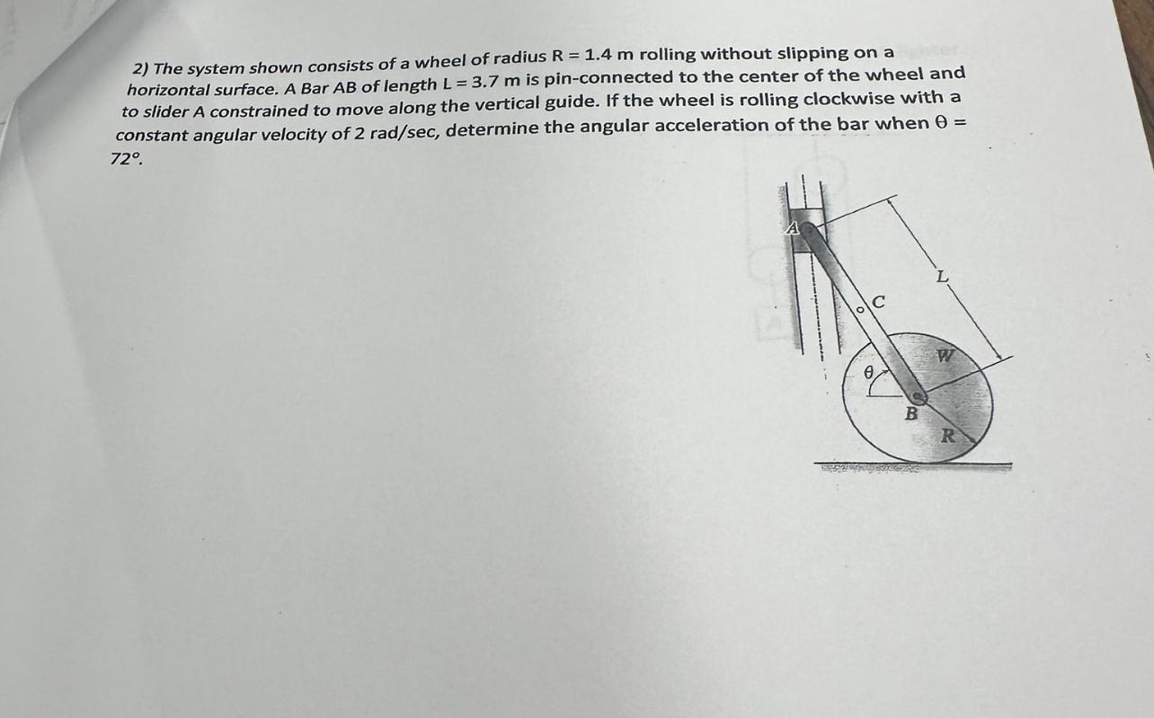 [SOLVED] The system shown consists of a wheel of radius R = | SolutionInn
