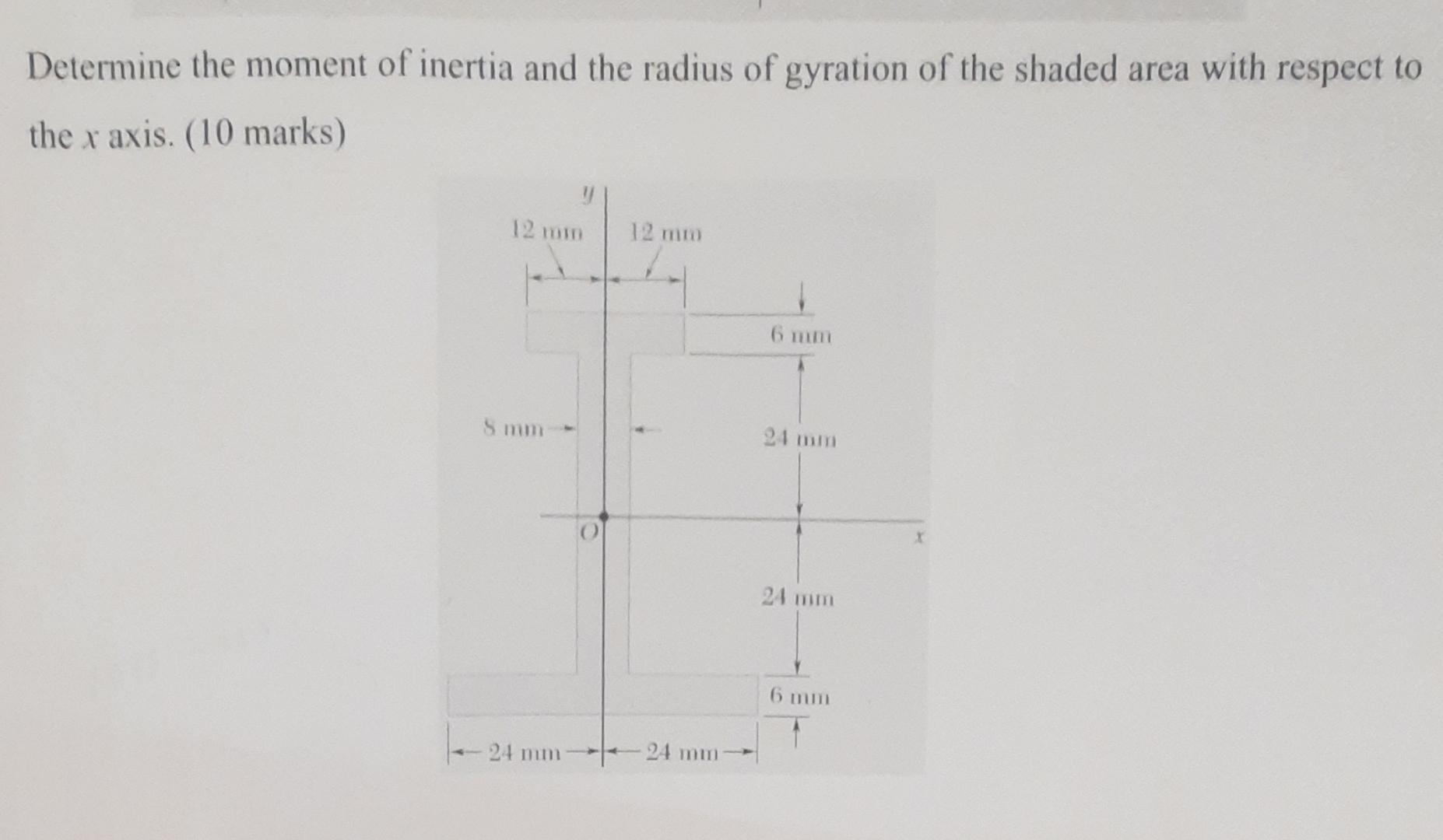 [SOLVED] Determine the moment of inertia and the radius of gyration of ...
