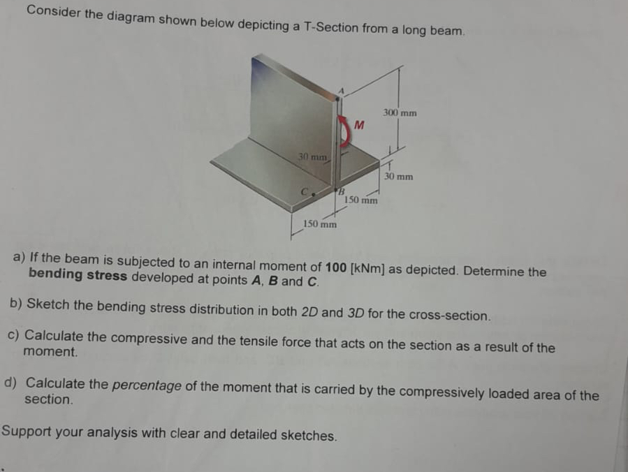 [SOLVED] Consider the diagram shown below depicting a T - Section from | SolutionInn