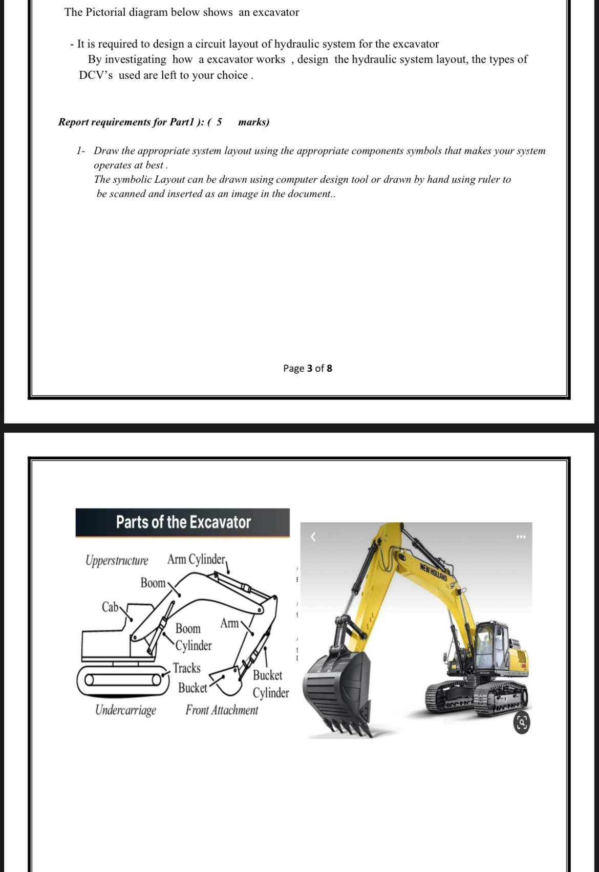 [SOLVED] The Pictorial diagram below shows an excavator It is required to | SolutionInn