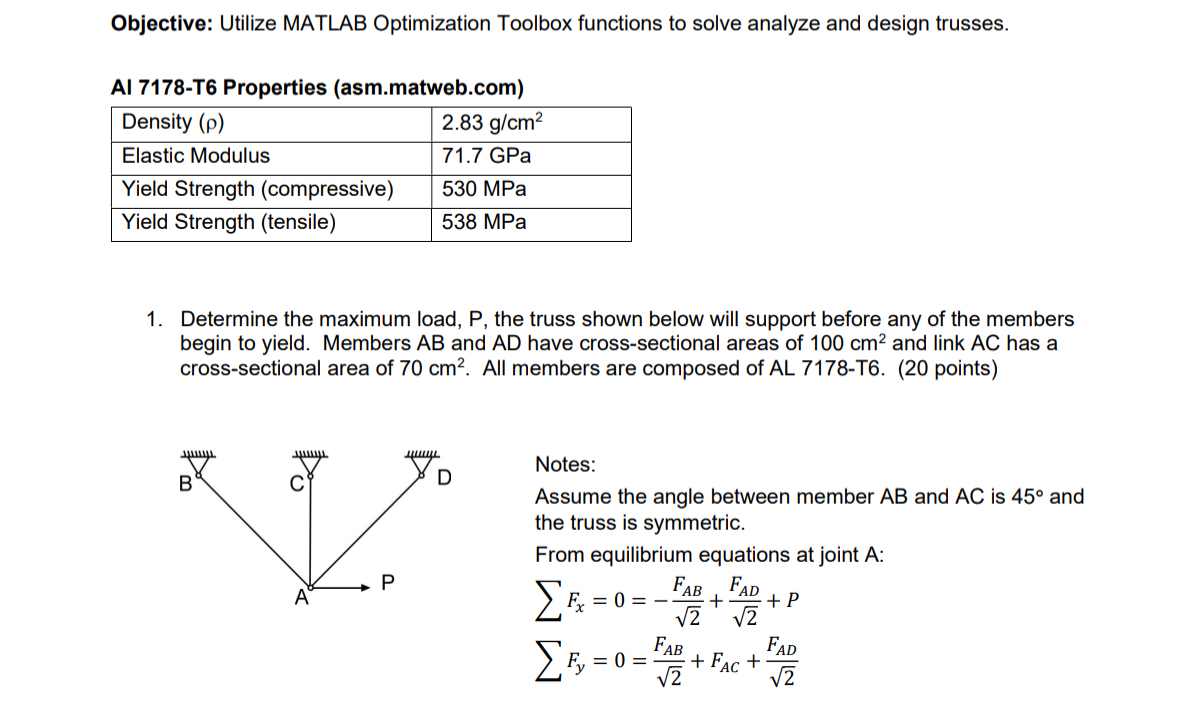 [SOLVED] Determine the maximum load, P , the truss shown below will | SolutionInn