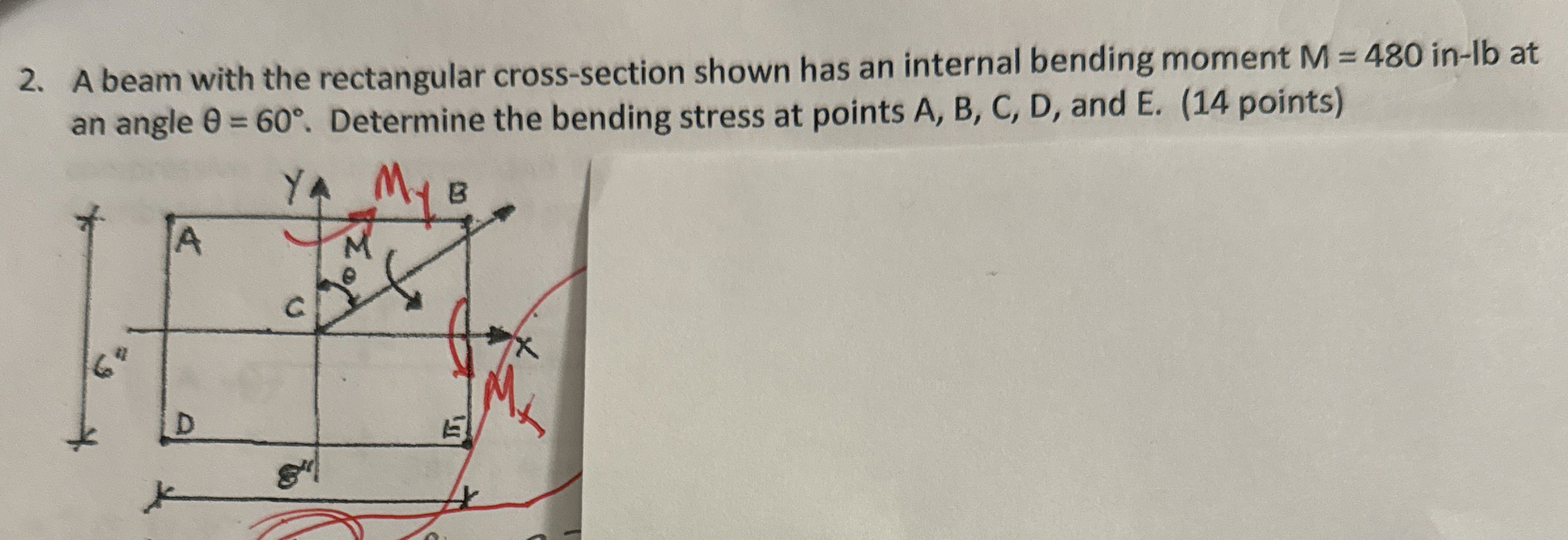 [SOLVED] A beam with the rectangular cross - section shown has an | SolutionInn