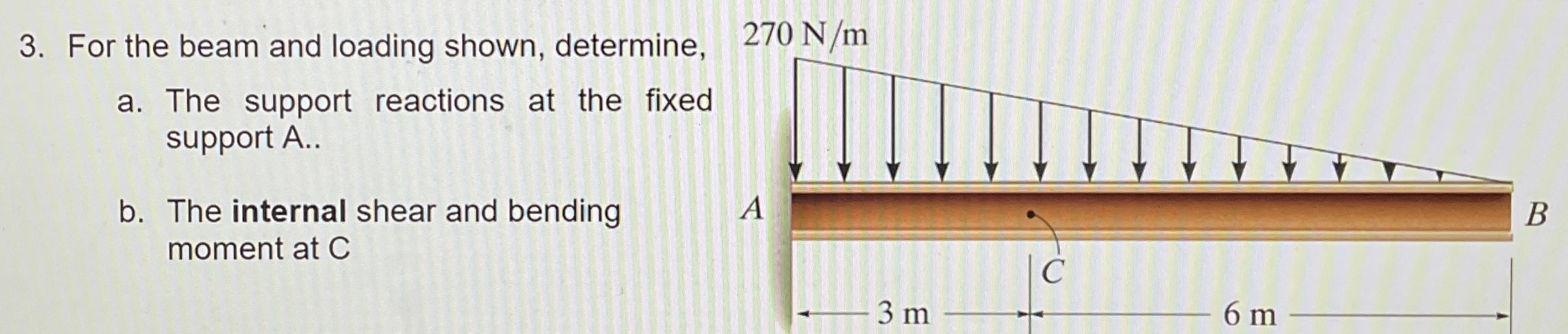 [SOLVED] For the beam and loading shown, determine, a . The support | SolutionInn