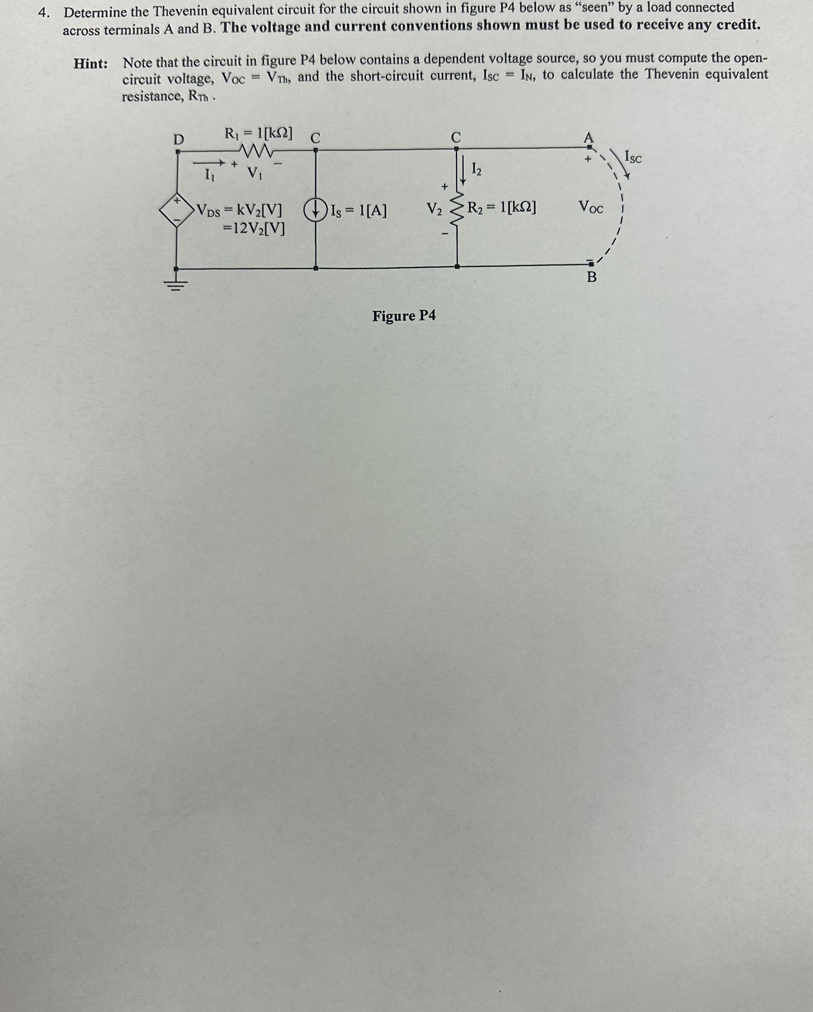 [SOLVED] Determine the Thevenin equivalent circuit for the circuit shown in figure | SolutionInn
