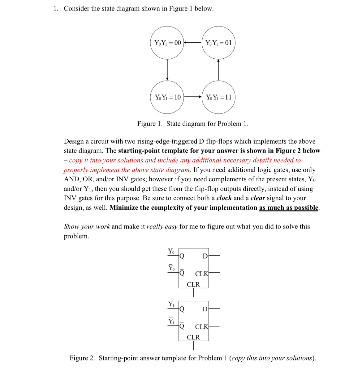 [SOLVED] Consider the state diagram shown in Figure 1 below. Figure 1 ...