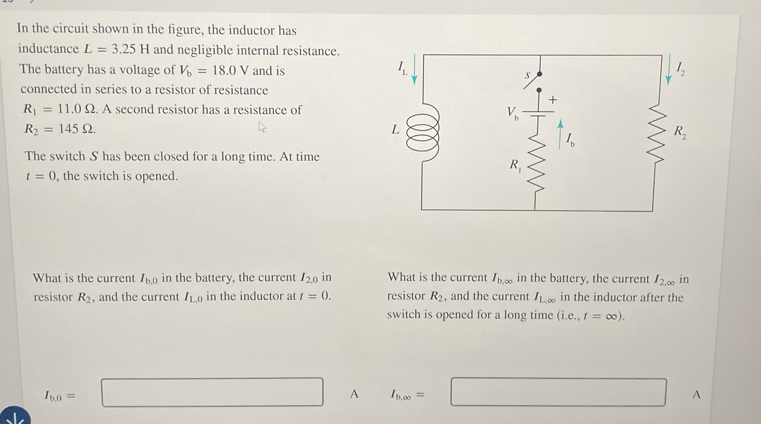 [SOLVED] In the circuit shown in the figure, the inductor has inductance | SolutionInn