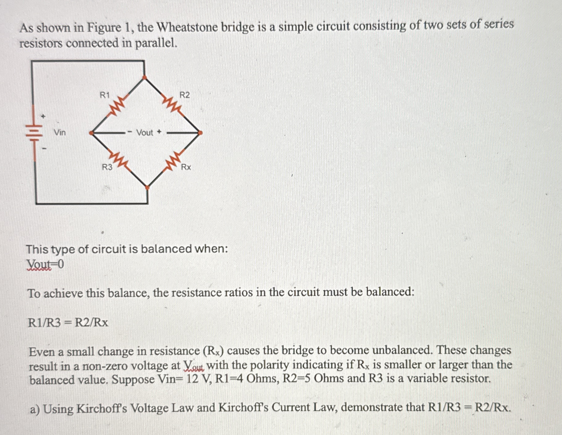 [SOLVED] As shown in Figure 1 , the Wheatstone bridge is a | SolutionInn