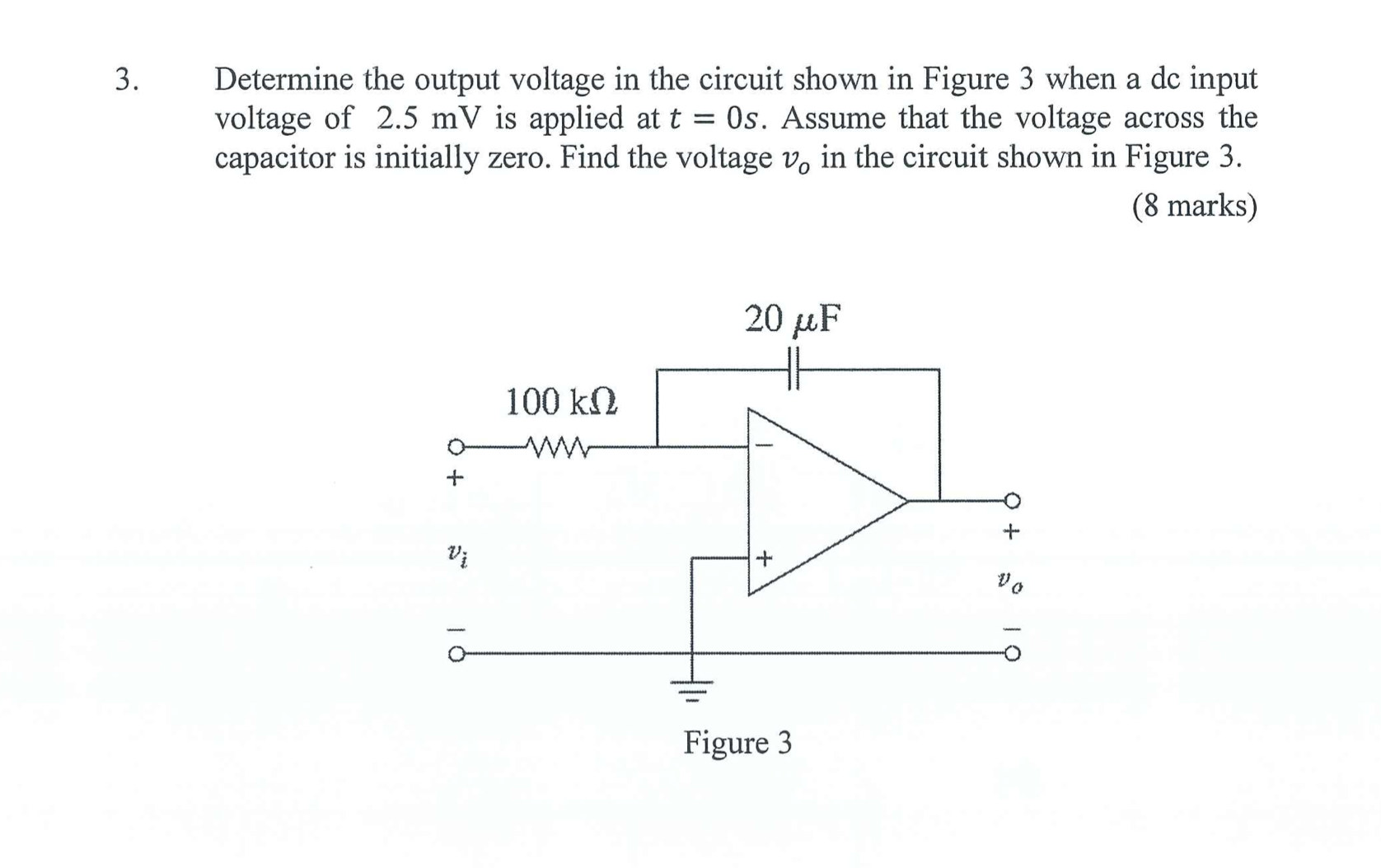 [SOLVED] 3 . Determine the output voltage in the circuit shown in | SolutionInn