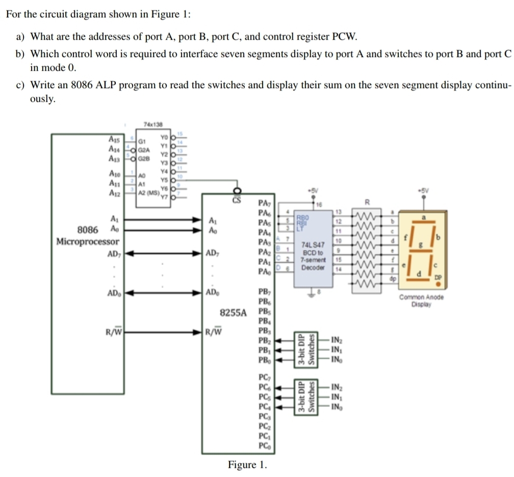 [SOLVED] For the circuit diagram shown in Figure 1 : a ) | SolutionInn
