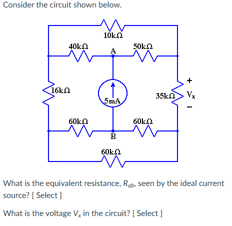 [SOLVED] Consider the circuit shown below. What is the equivalent resistance, R | SolutionInn