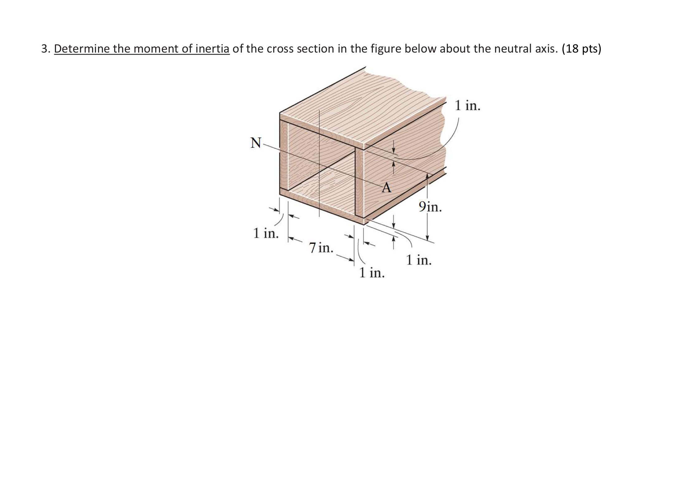 [SOLVED] Determine the moment of inertia of the cross section in the | SolutionInn