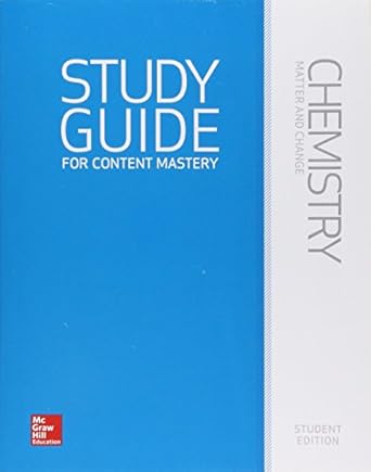 Chemistry Matter And Change Study Guide For Content Mastery 1st Edition ...