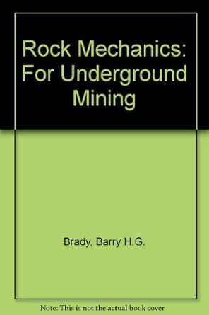 Rock Mechanics For Underground Mining 1st Edition Brady PDF ...