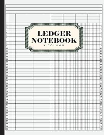 Ledger Notebook 4 Column Ledger Record Book Account Book Ledger For ...