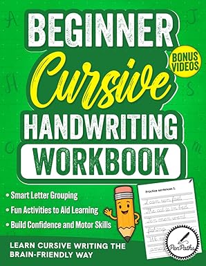 Beginner Cursive Handwriting Workbook 3 In 1 Practice Book To Master ...