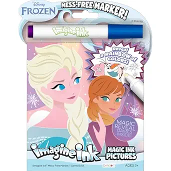 Disney Frozen Mess Free Imagine Ink Coloring Book Featuring Anna Elsa ...