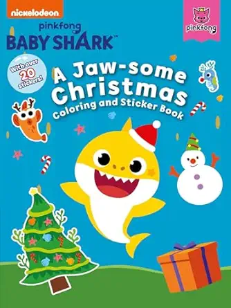 Baby Shark A Jaw Some Christmas Coloring And Sticker Book Pinkfong ...