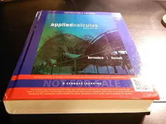 Applied Calculus Geoffrey C Berresford ,Andrew M Rockett 9781133103745 ...