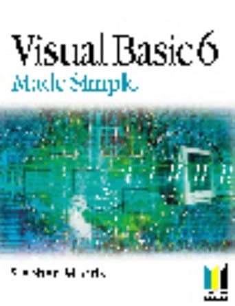 Visual Basic Version 6 Made Simple Stephen Morris 9780750651899 PDF | Solutioninn.com