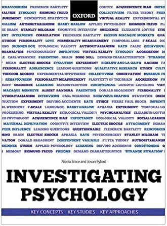 Investigating Psychology Key Concepts Key Studies Key Approaches Nicola ...