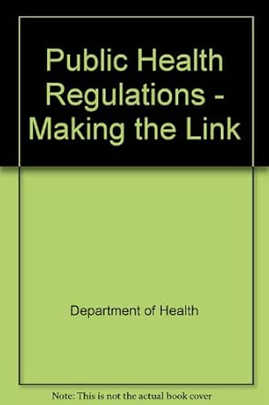 Public Health Regulations Making The Link Department Of Health ...