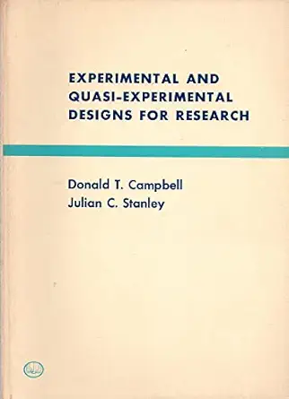 Experimental And Quasi Experimental Designs For Research Donald T ...